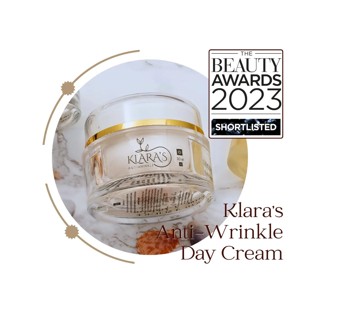 Anti-wrinkle light day cream shortlisted for "The Beauty Award 2023" | Klara Skincare